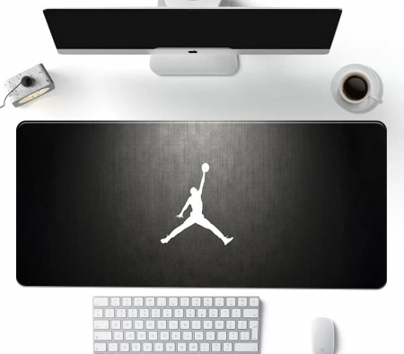 Pad chuột - deskmat size lớn 90x40 cm dày 4mm may viền - Mẫu L Basketball 009
