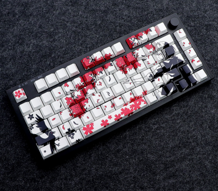 Keycap xuyên led hoa anh đào Sakura trắng