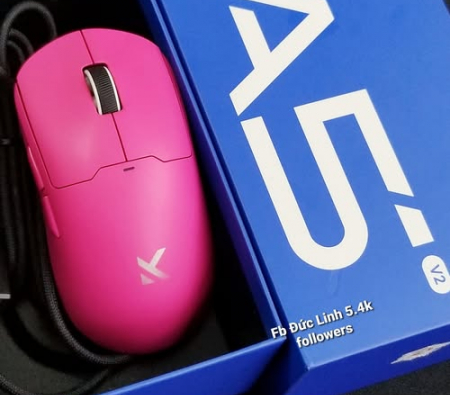 Chuột Mchose A5 V2 Ultra 4khz 3395 Pink 2nd đẹp Full Box