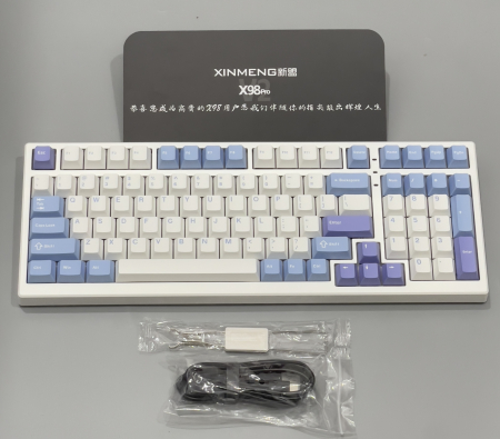 Bàn phím cơ Xingmeng X98 PRO V2 White Blue 3 mode (Bluetooth - 2.4 hz ...