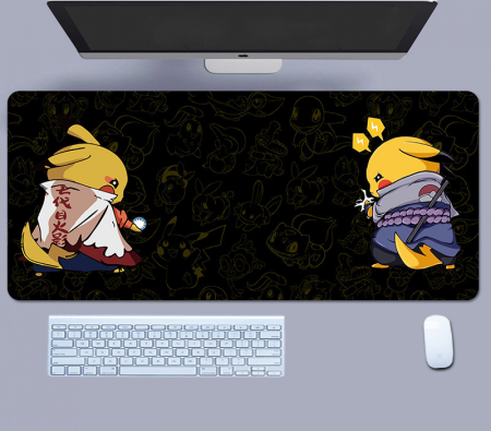 Pad chuột - deskmat size lớn 90x40 cm dày 4mm may viền - Mẫu kdyg11 sounded black